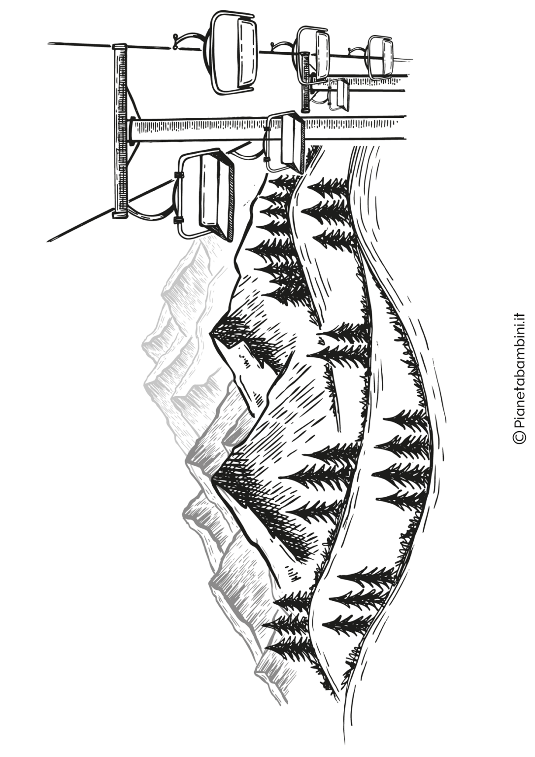 45 Disegni di Paesaggi Invernali da Colorare | PianetaBambini.it