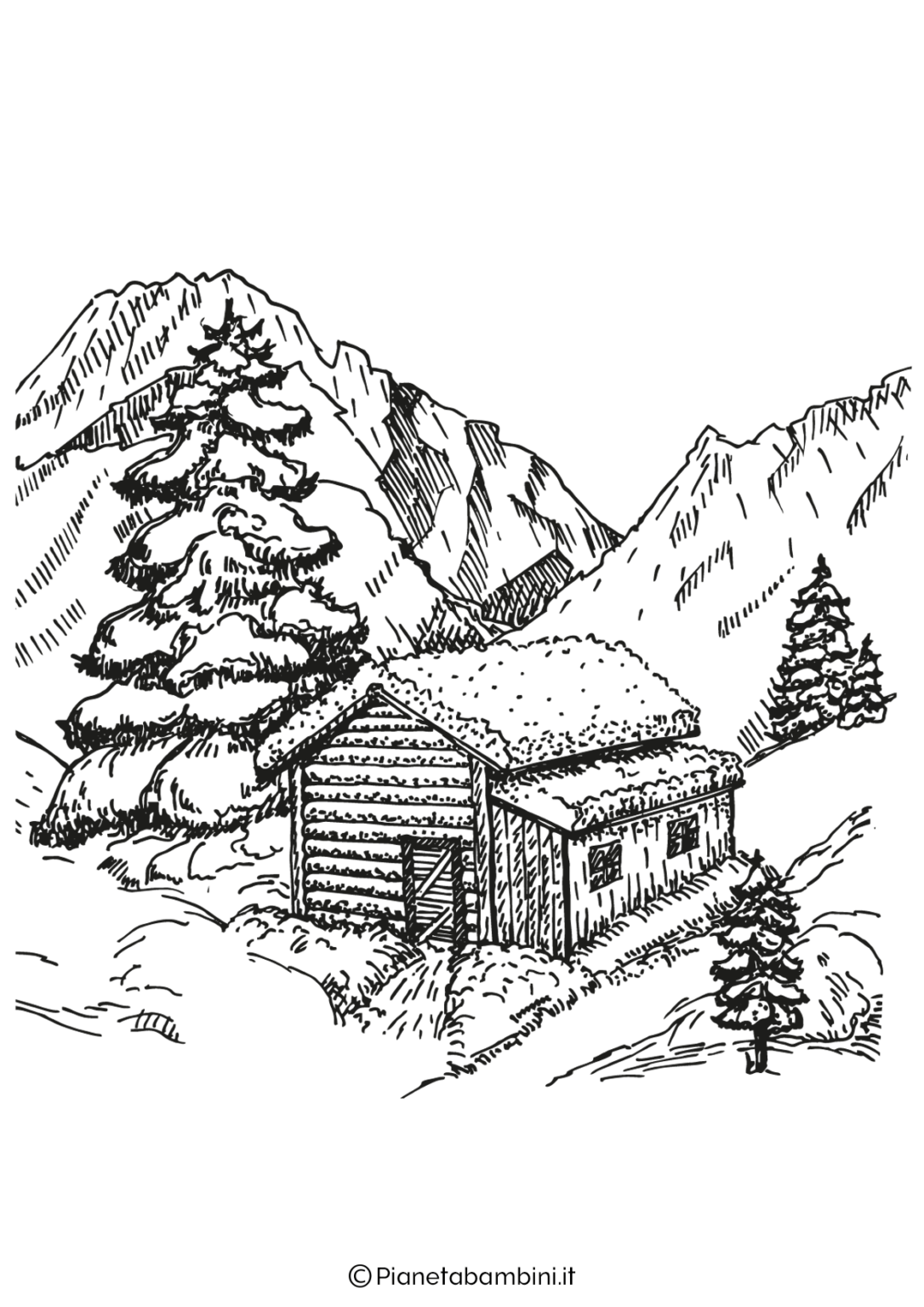 45 Disegni di Paesaggi Invernali da Colorare | PianetaBambini.it