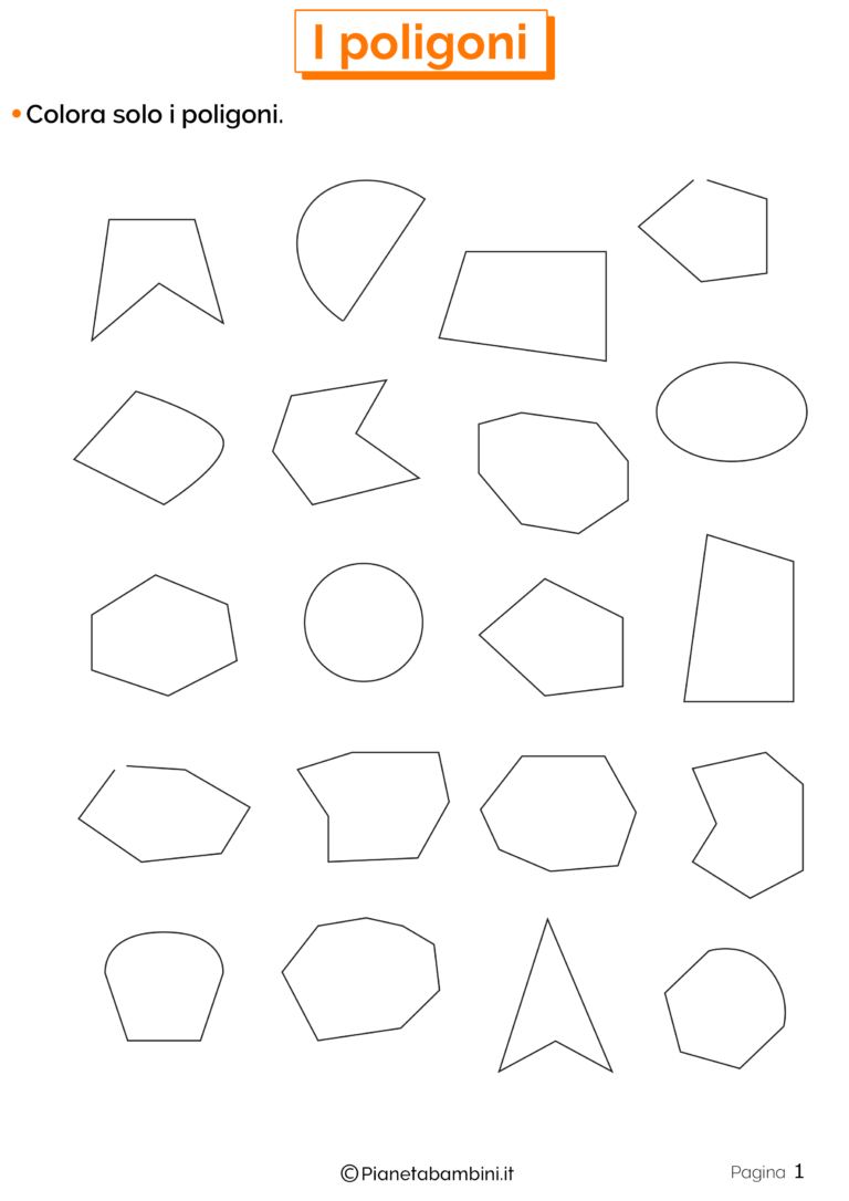 Esercizi sui Poligoni per la Scuola Primaria | PianetaBambini.it