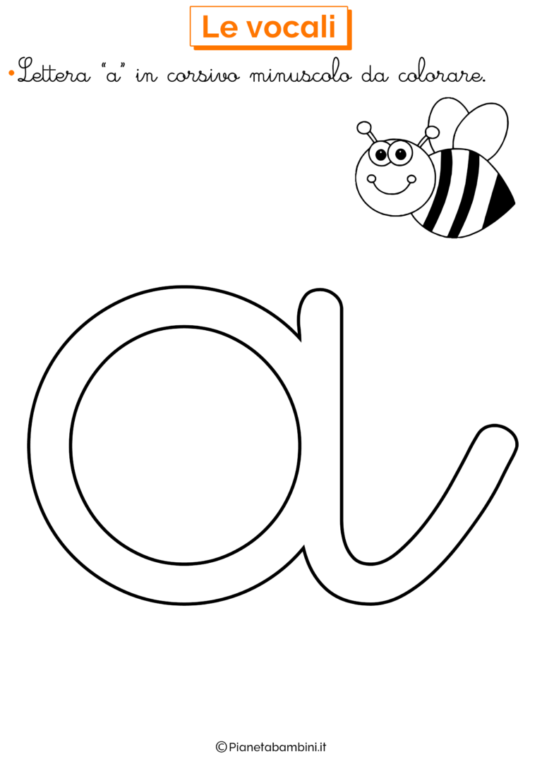 Vocali da Colorare per Bambini | PianetaBambini.it