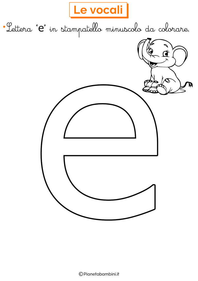 Vocali da Colorare per Bambini | PianetaBambini.it