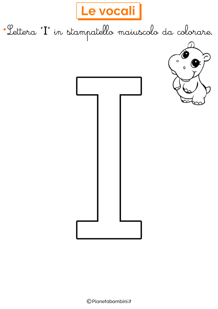 Vocali da Colorare per Bambini | PianetaBambini.it