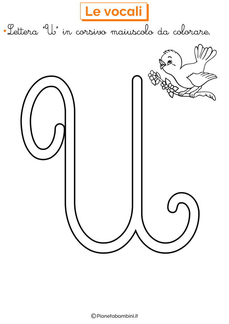 Vocali da Colorare per Bambini | PianetaBambini.it