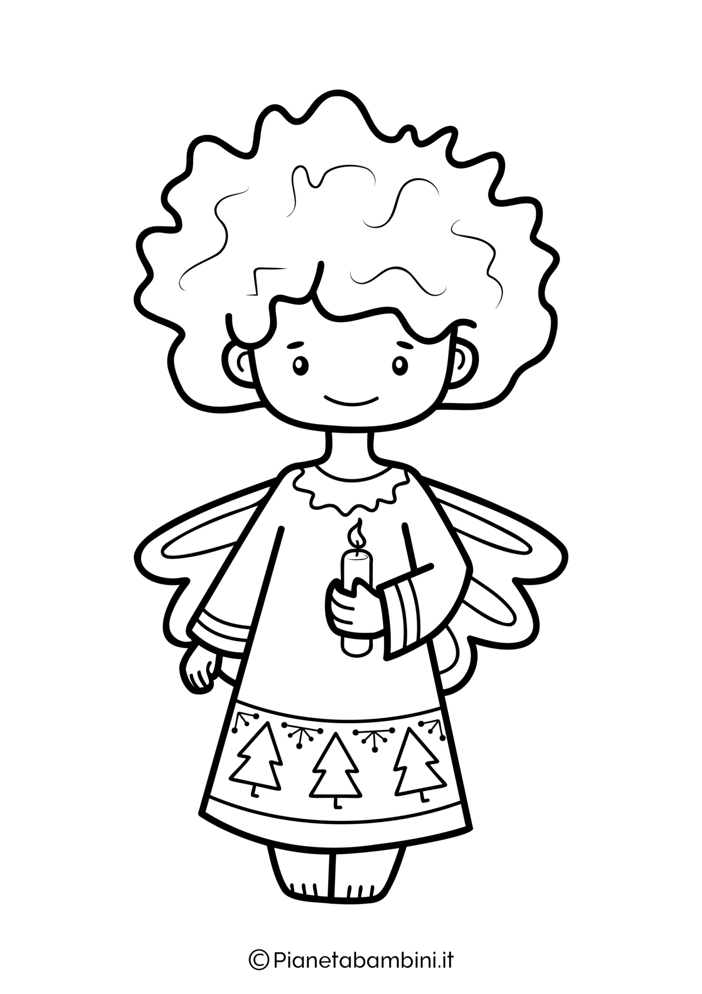 42 Disegni di Angeli da Colorare | PianetaBambini.it