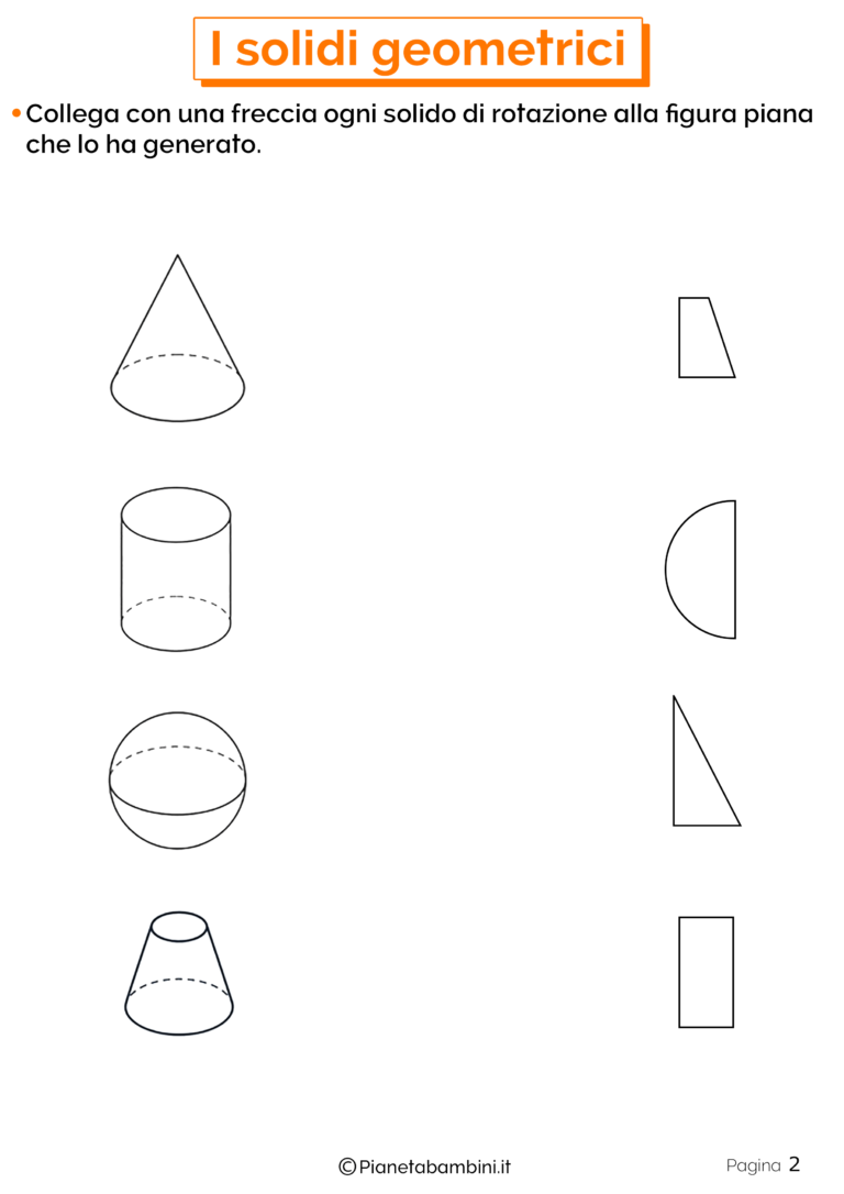 I Solidi Geometrici: Esercizi per la Scuola Primaria | PianetaBambini.it