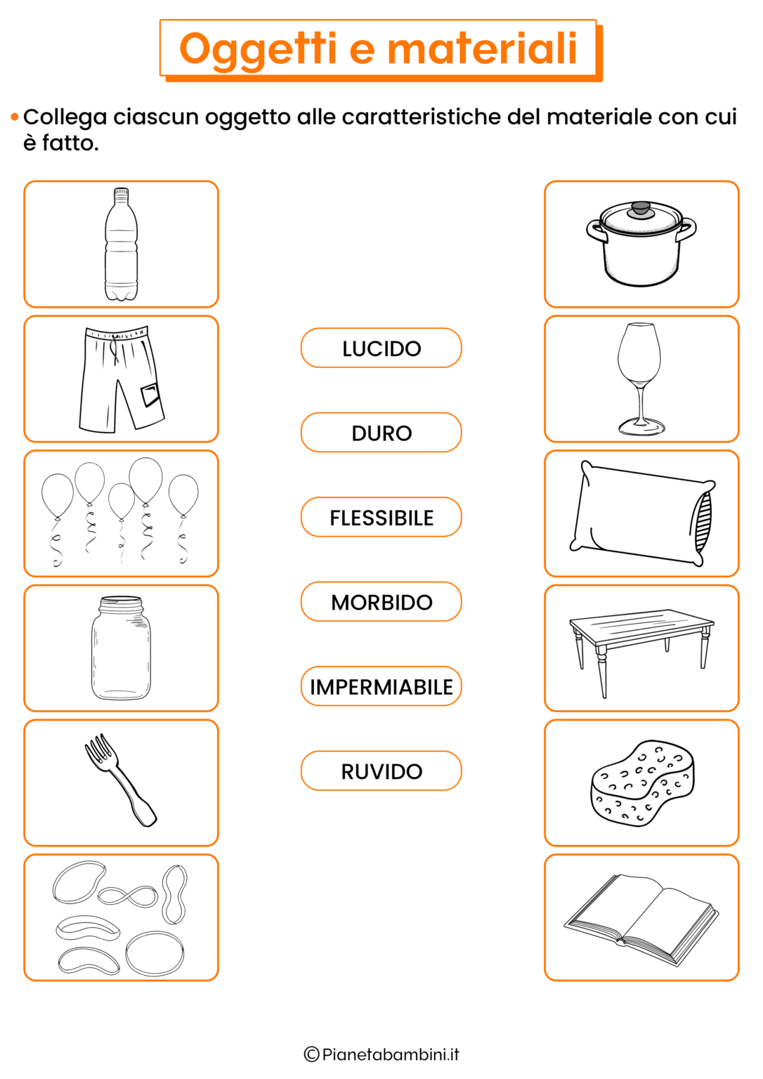 Oggetti e Materiali: Schede per la Classe Prima e Seconda ...