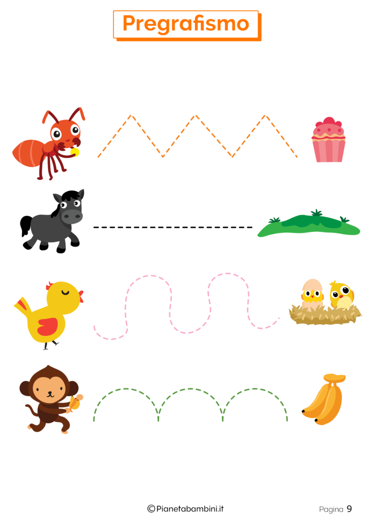 Schede di Pregrafismo di Percorsi con Linee Rette e Curve ...
