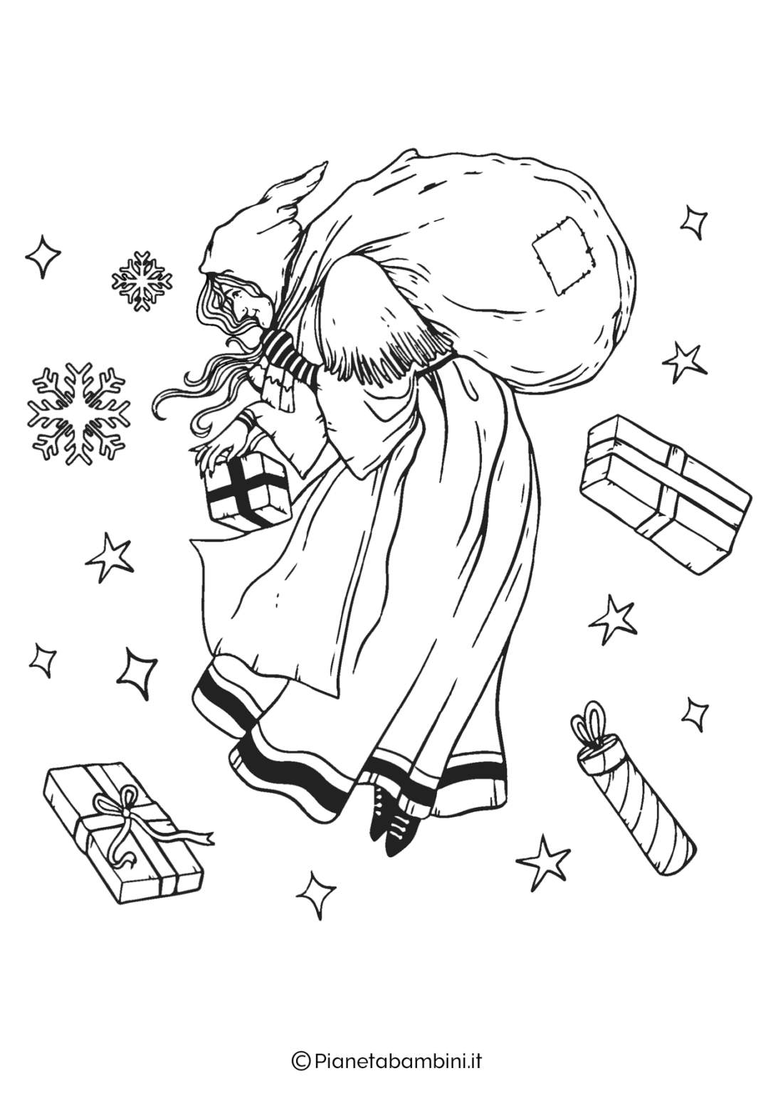 42 Disegni della Befana da Colorare | PianetaBambini.it