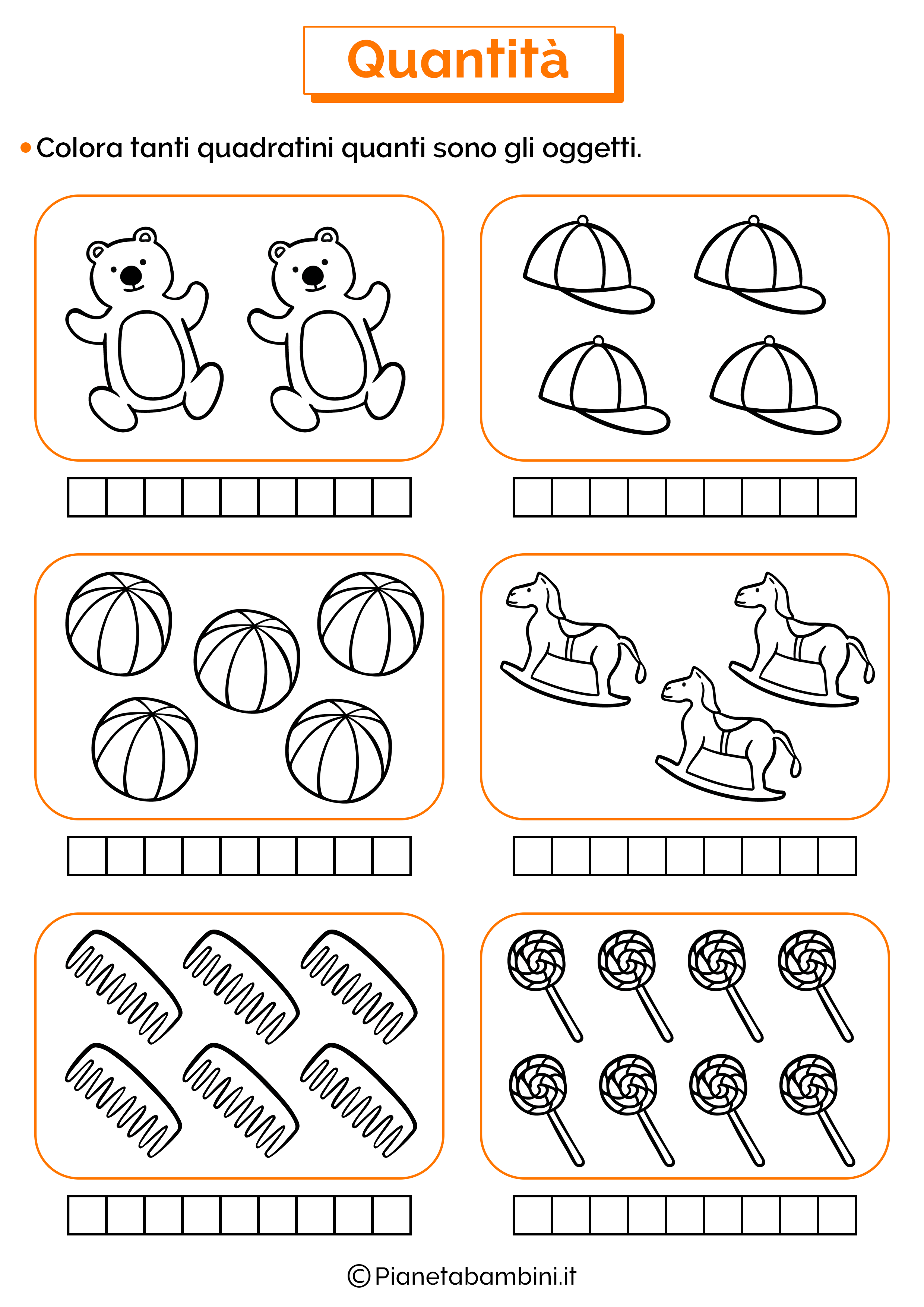 Quantit Schede Didattiche Per Bambini PianetaBambini it