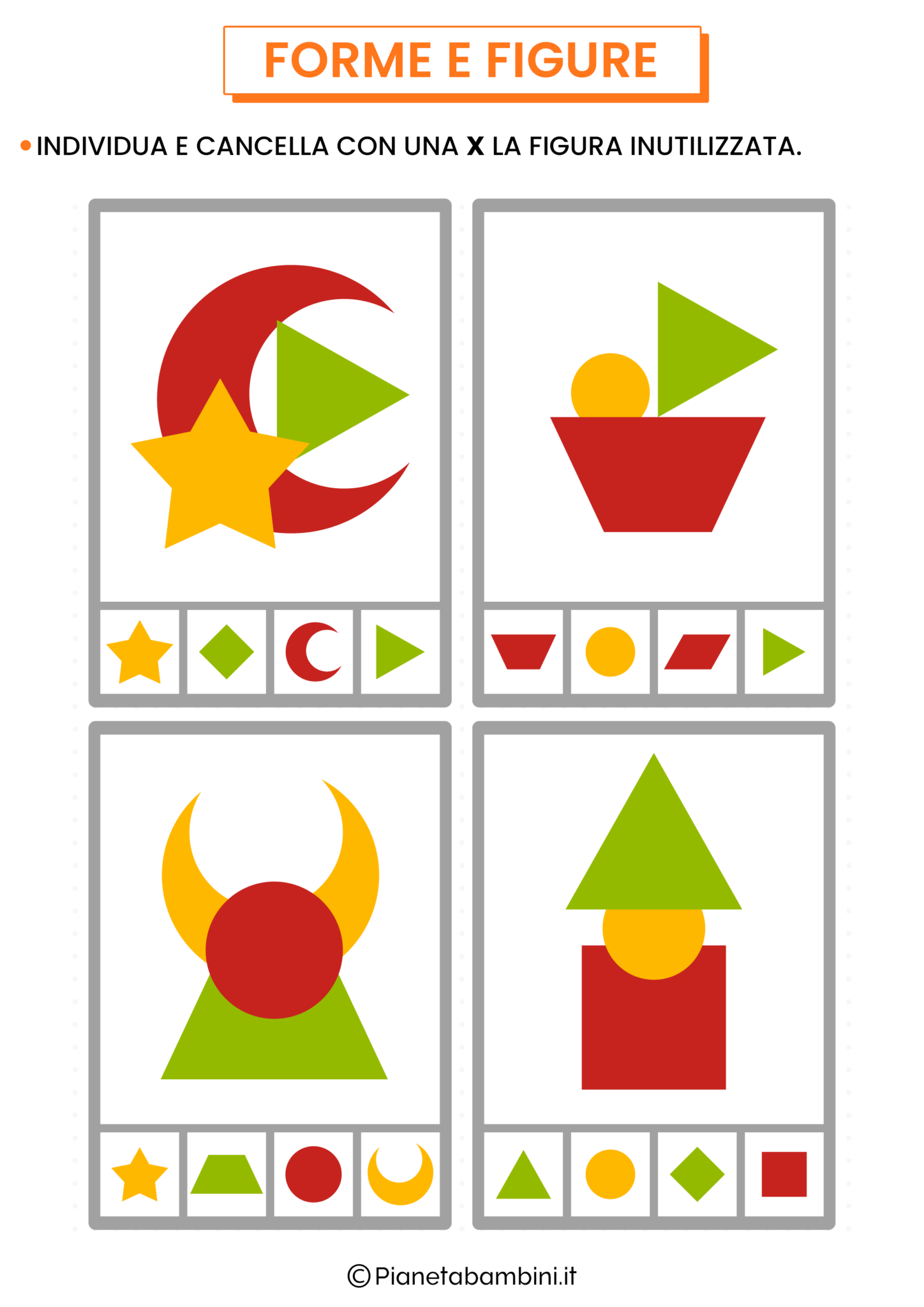 Forme e Figure Geometriche: Schede per la Classe Prima | PianetaBambini.it