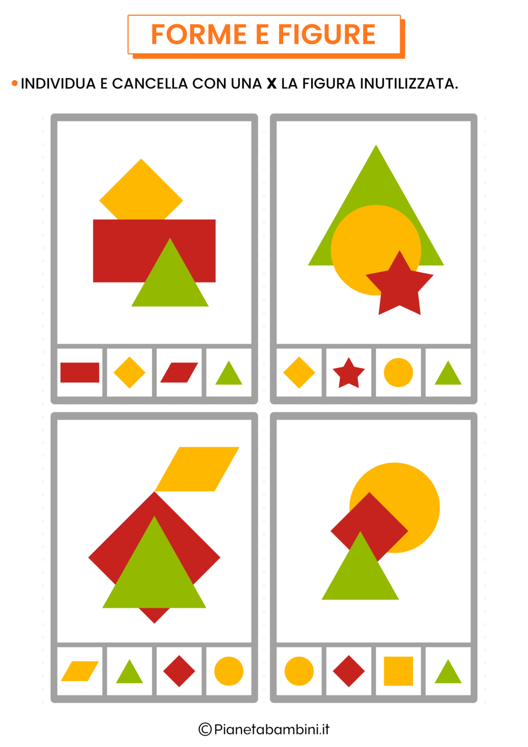 Forme e Figure Geometriche: Schede per la Classe Prima | PianetaBambini.it