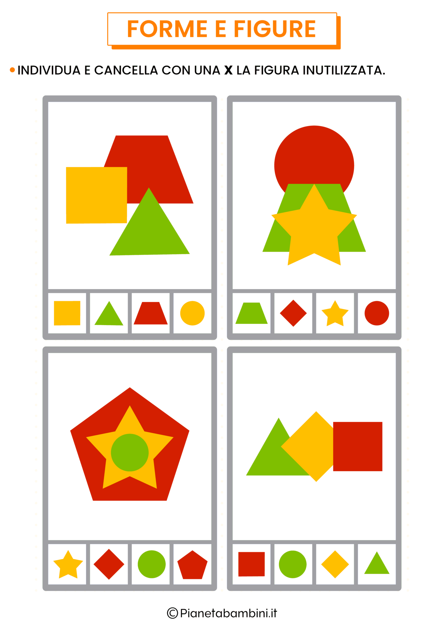Forme e Figure Geometriche: Schede per la Classe Prima | PianetaBambini.it