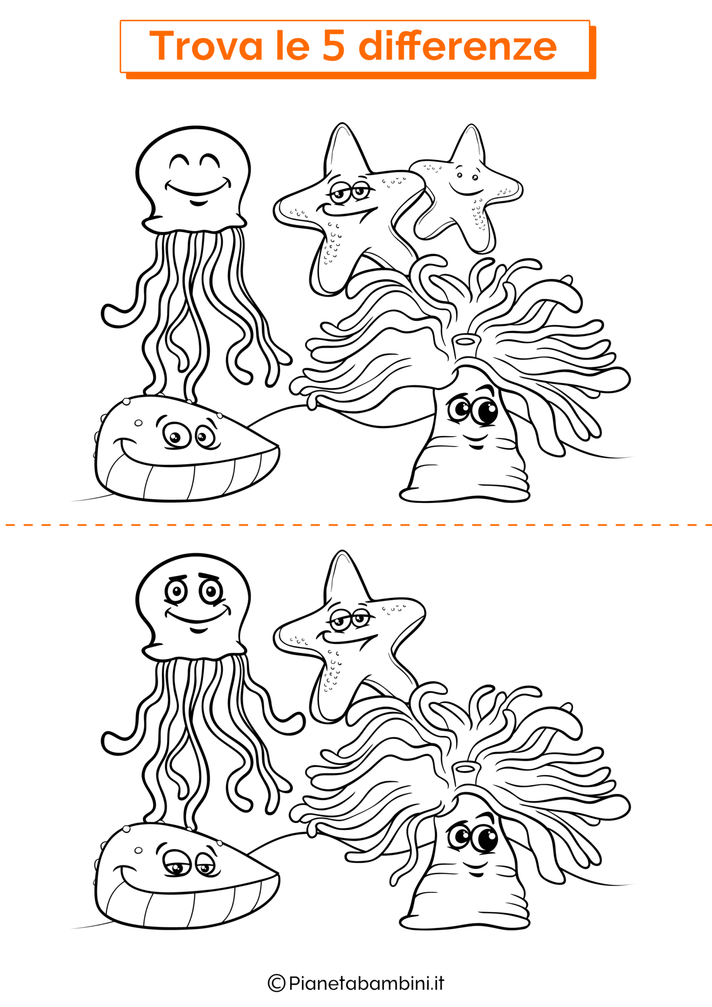 Trova le Differenze Facile da Stampare per Bambini | PianetaBambini.it