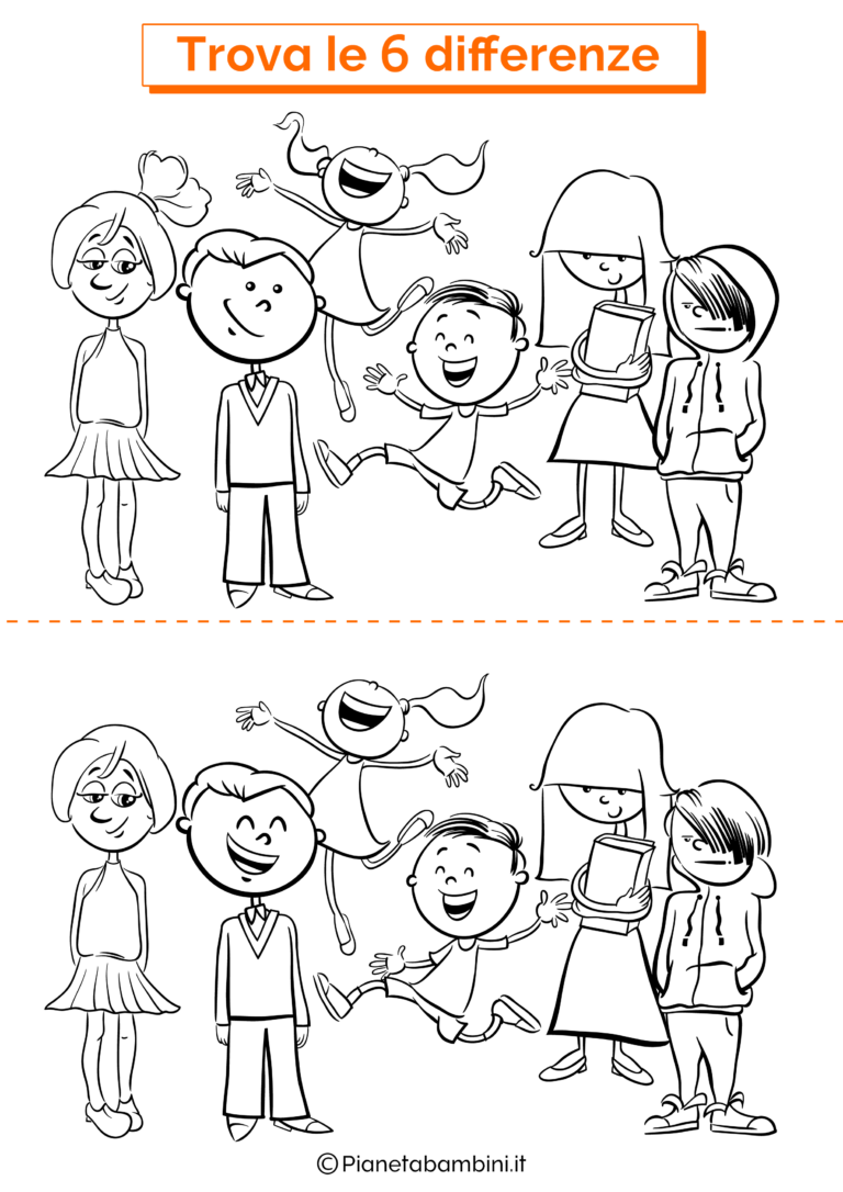 Trova le Differenze Facile da Stampare per Bambini | PianetaBambini.it