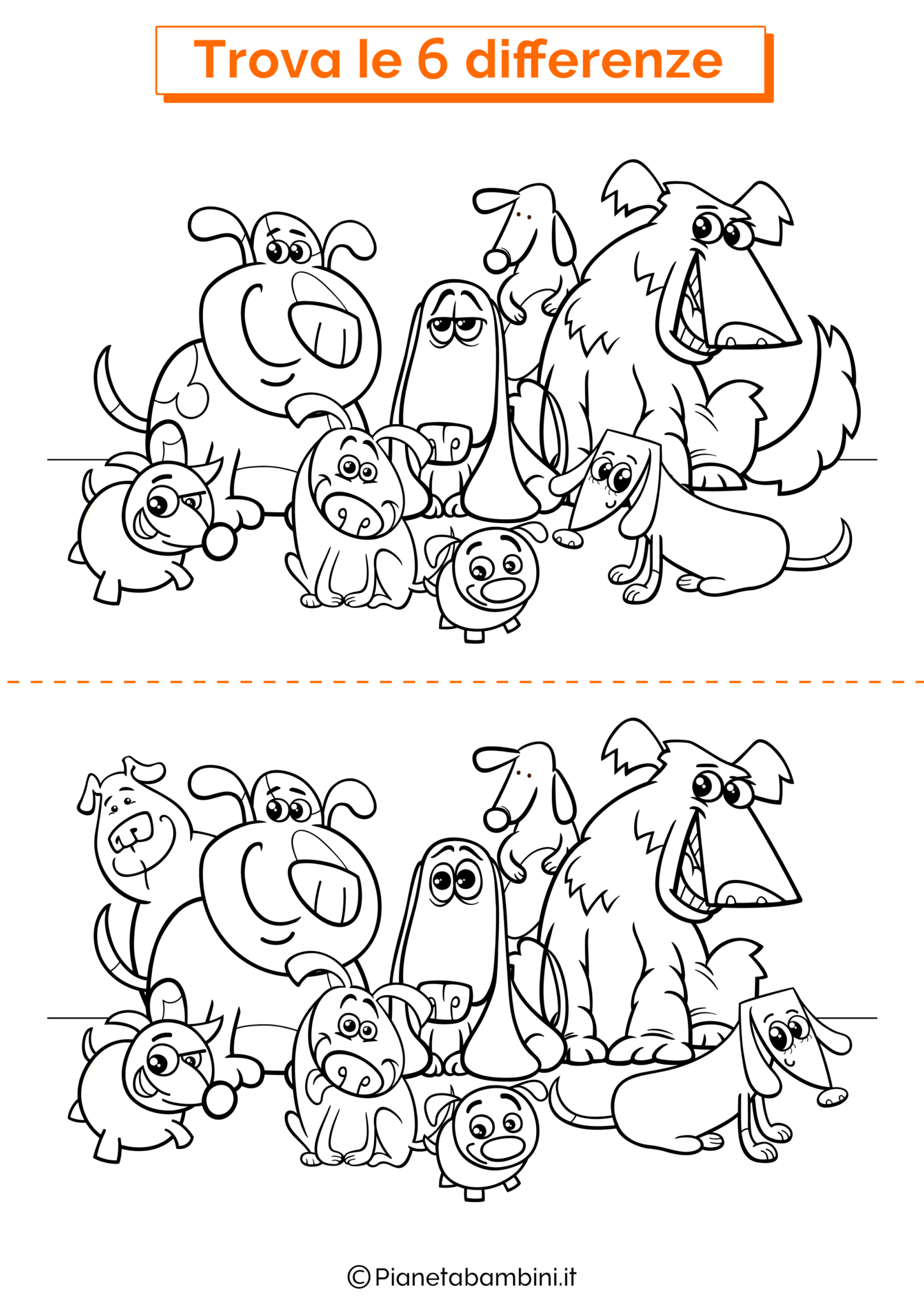 Trova le Differenze Facile da Stampare per Bambini | PianetaBambini.it