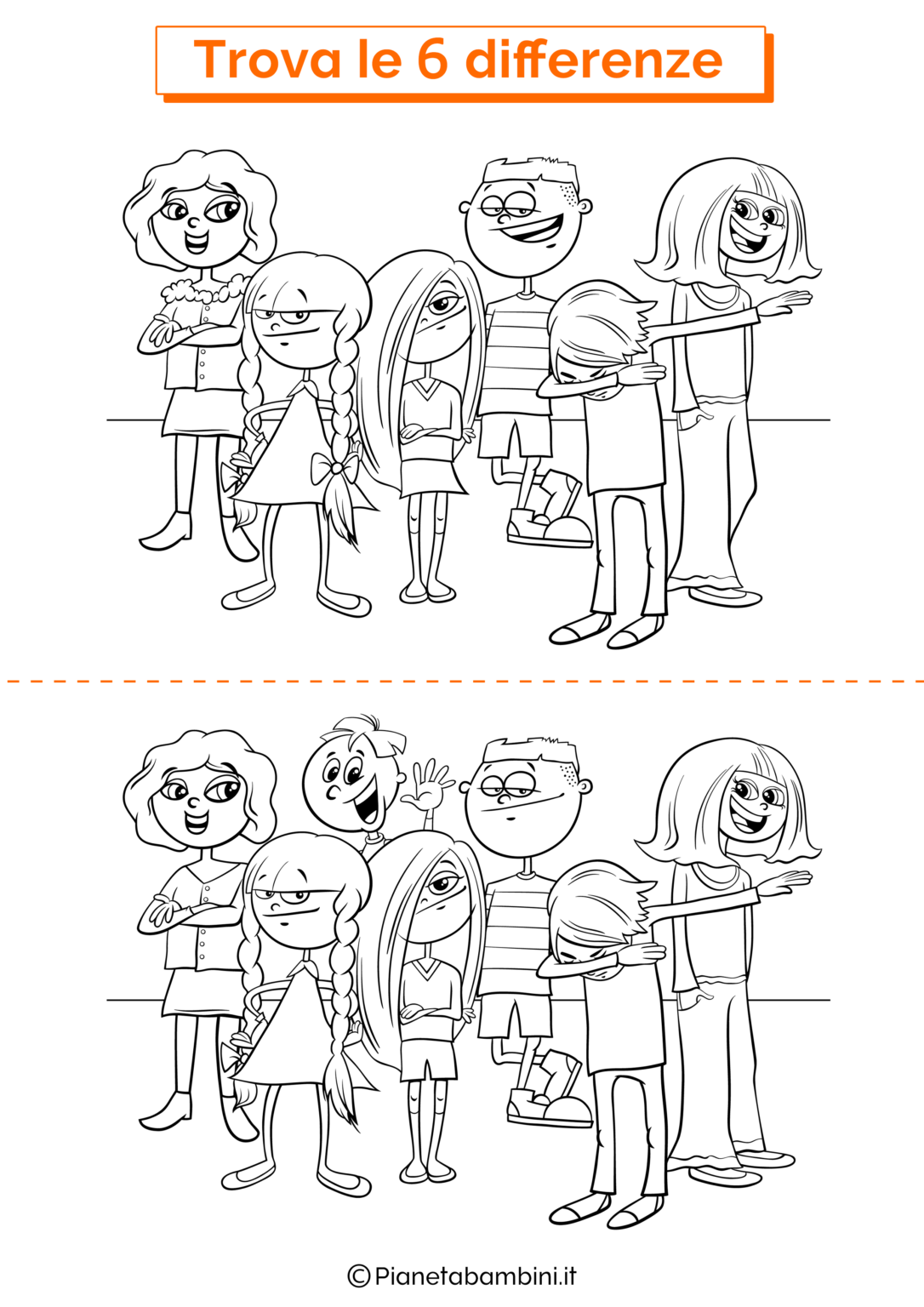 Trova le Differenze Facile da Stampare per Bambini | PianetaBambini.it