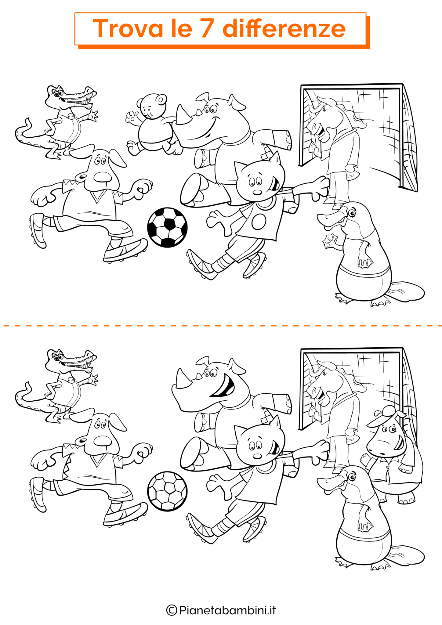 Trova le Differenze Difficile da Stampare per Bambini | PianetaBambini.it
