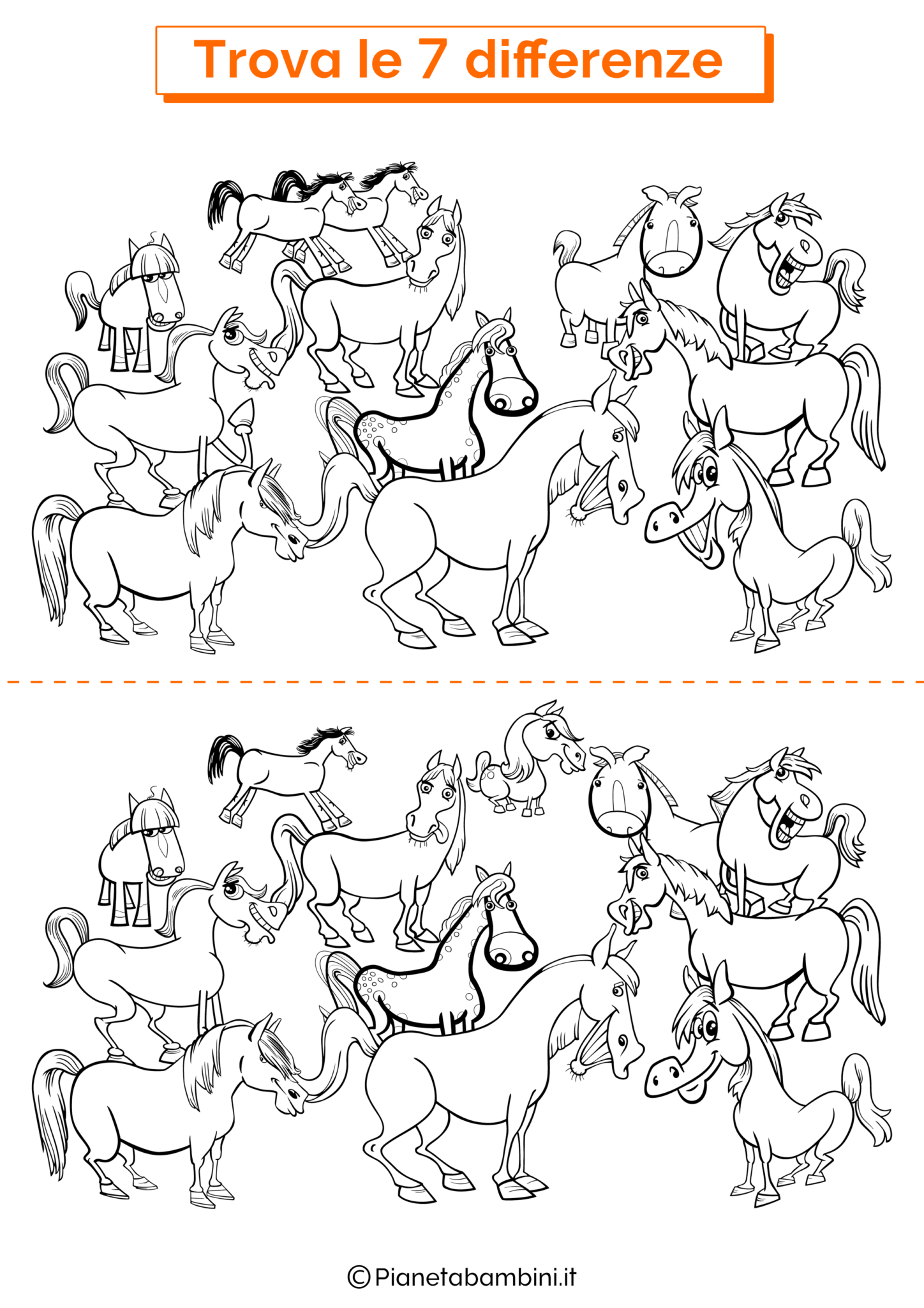 Trova le Differenze Difficile da Stampare per Bambini | PianetaBambini.it