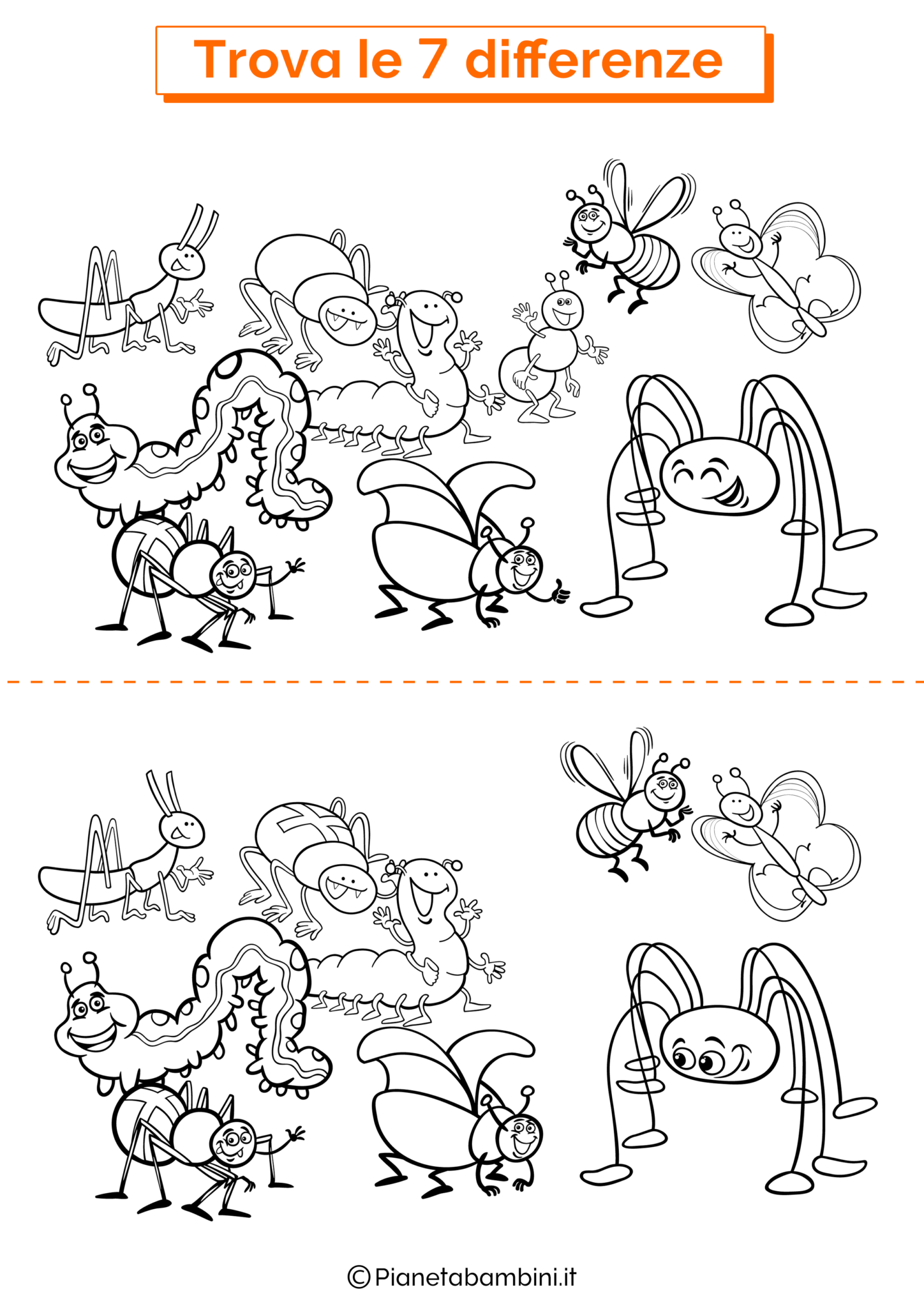 Trova le Differenze Difficile da Stampare per Bambini | PianetaBambini.it
