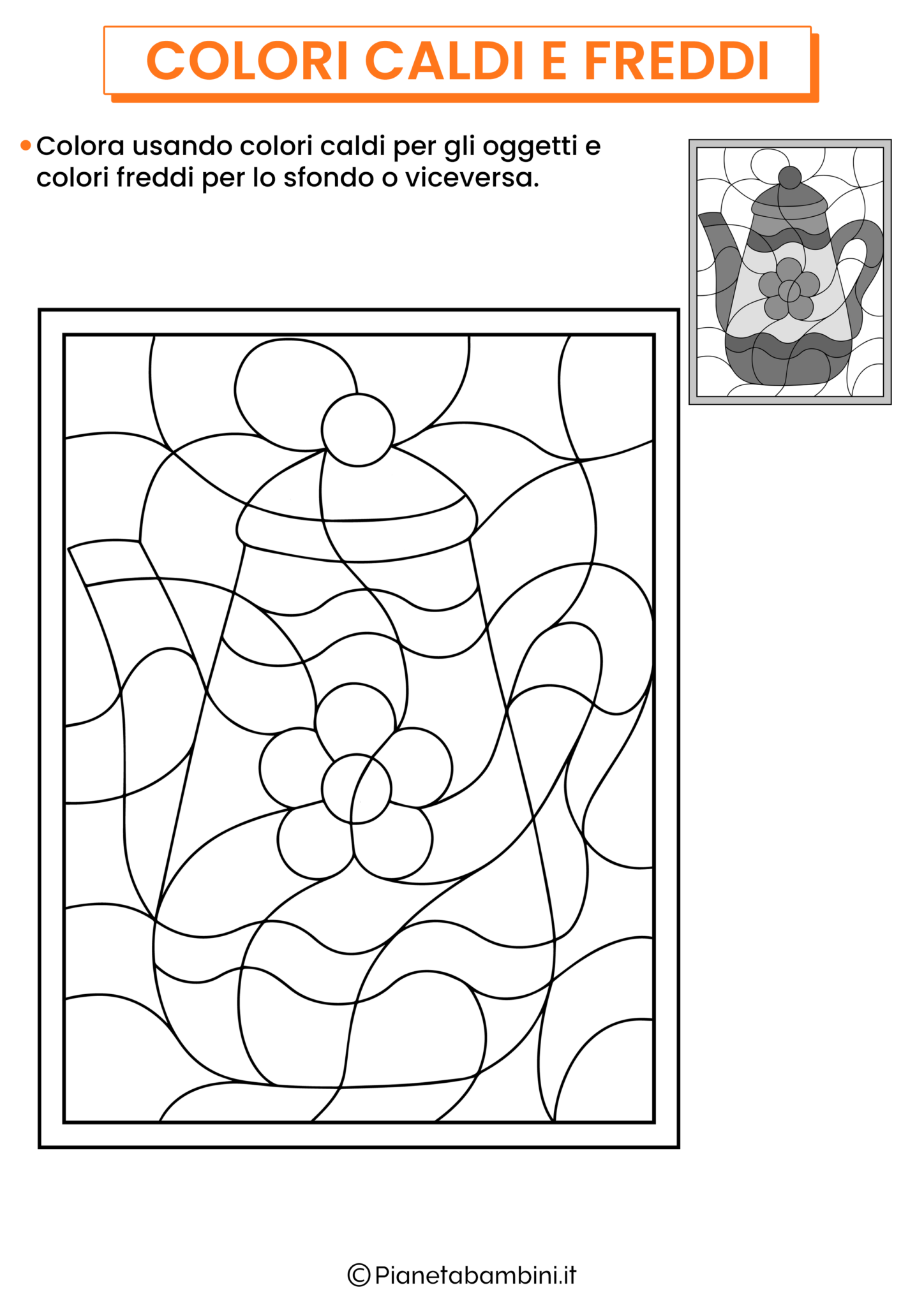 Colori Caldi e Freddi: 15 Disegni da Colorare | PianetaBambini.it