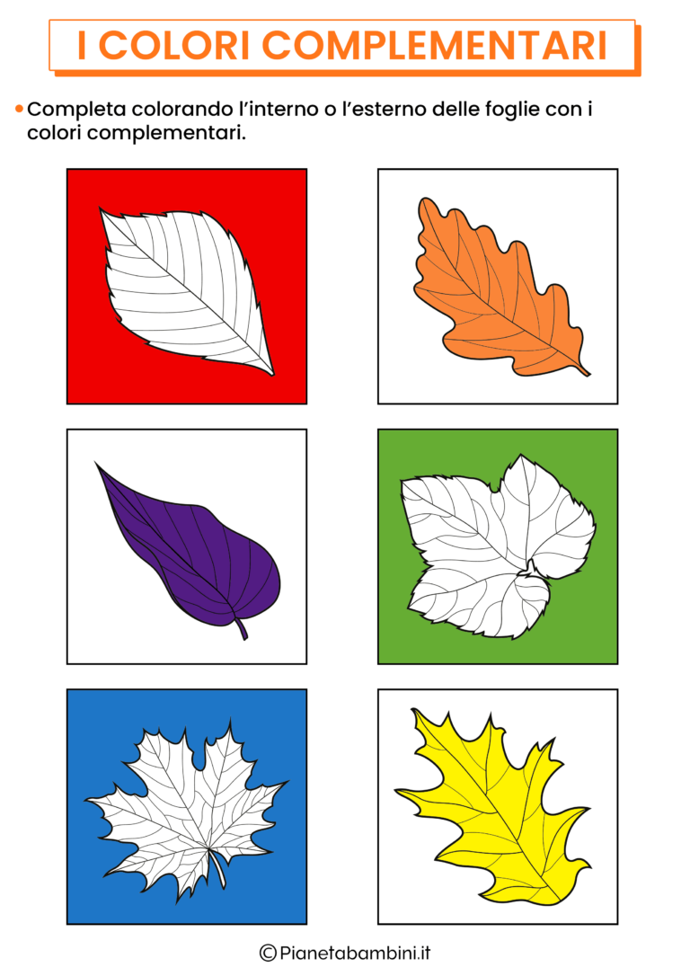 I Colori Complementari: Schede Didattiche per la Scuola Primaria ...