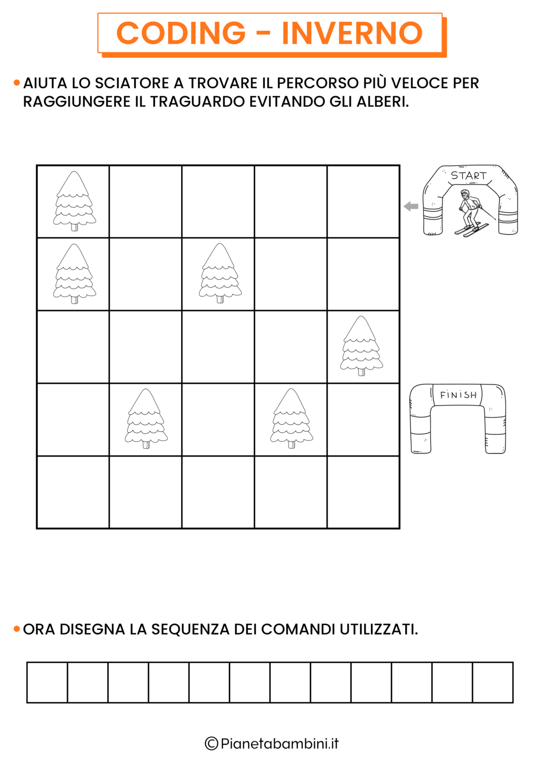 Schede di Coding sull'Inverno | PianetaBambini.it