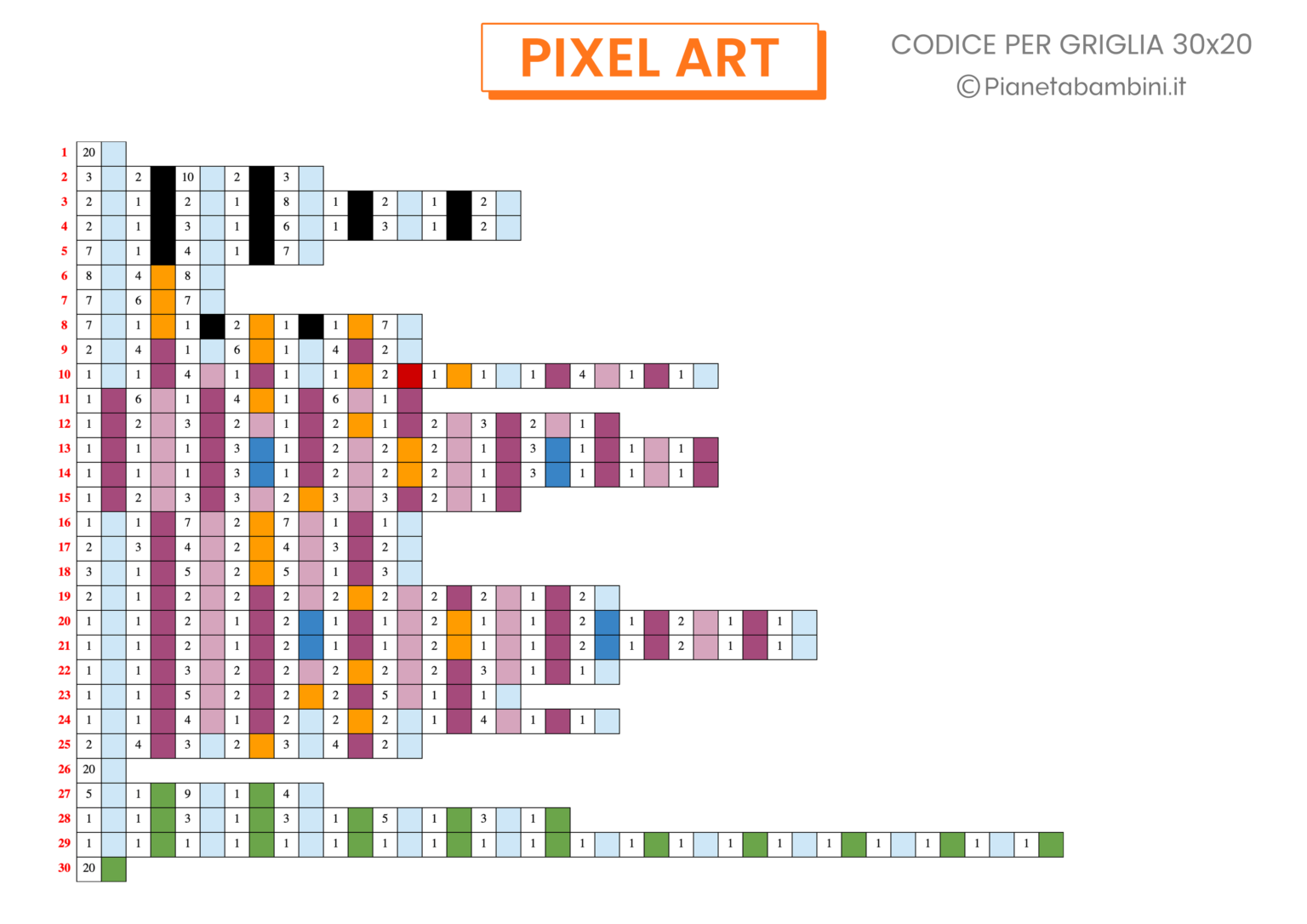 Pixel Art sulla Primavera per la Scuola Primaria | PianetaBambini.it