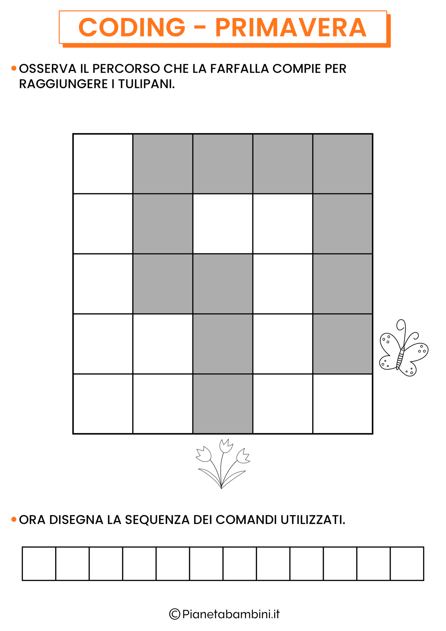 Schede di Coding sulla Primavera | PianetaBambini.it