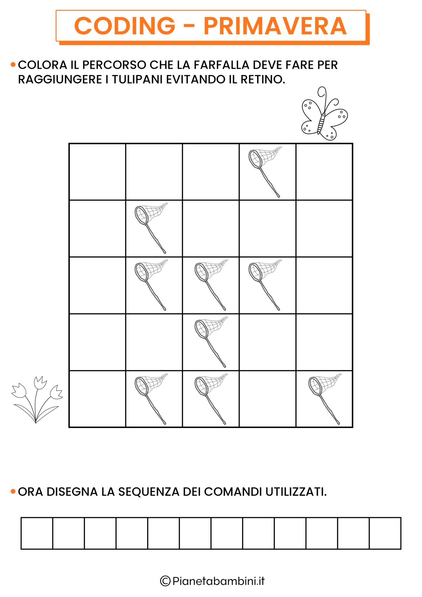 Schede di Coding sulla Primavera | PianetaBambini.it