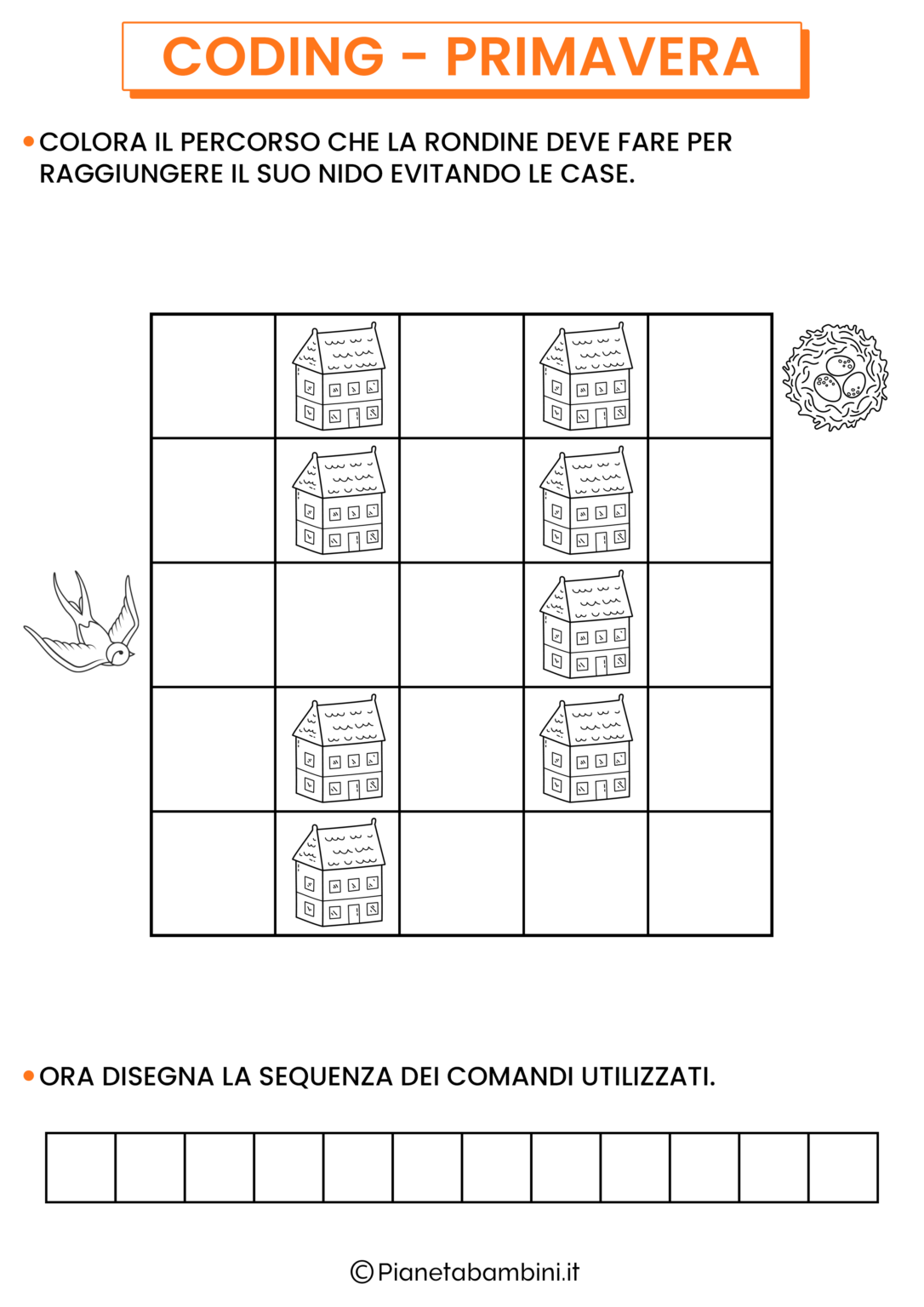 Schede di Coding sulla Primavera | PianetaBambini.it