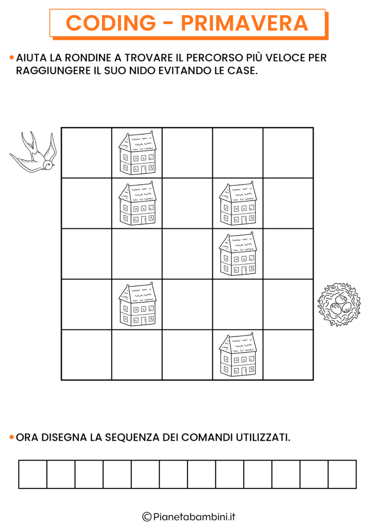 Schede di Coding sulla Primavera | PianetaBambini.it
