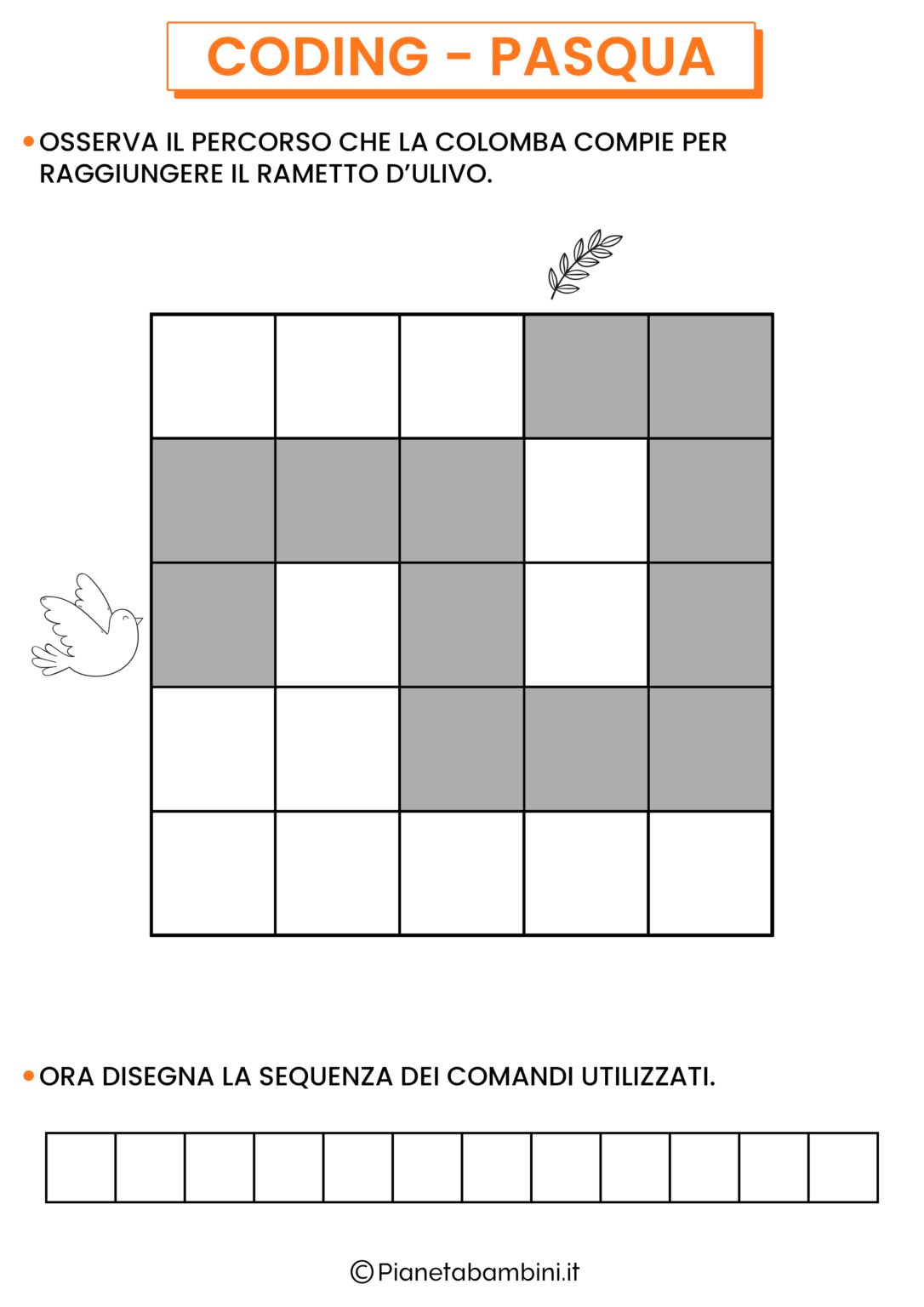 Schede di Coding sulla Pasqua | PianetaBambini.it