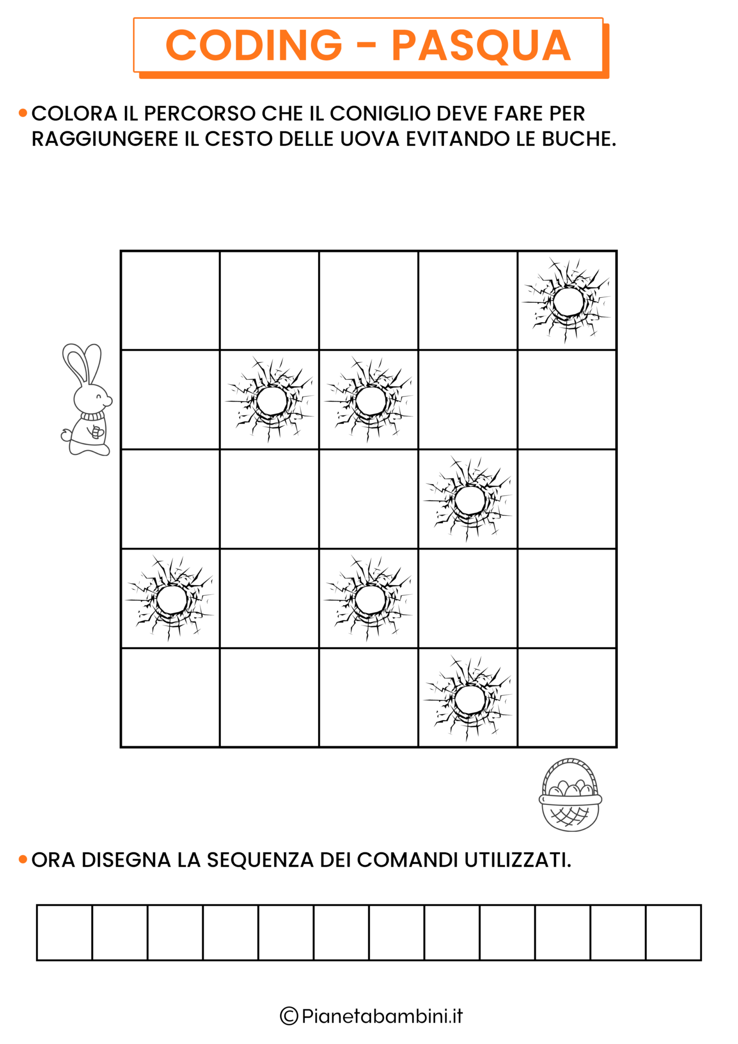Schede di Coding sulla Pasqua | PianetaBambini.it