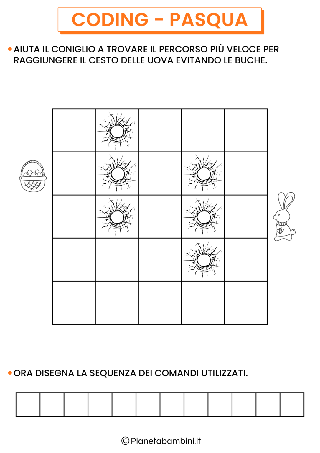 Schede di Coding sulla Pasqua | PianetaBambini.it