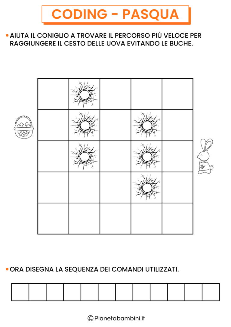 Schede di Coding sulla Pasqua | PianetaBambini.it