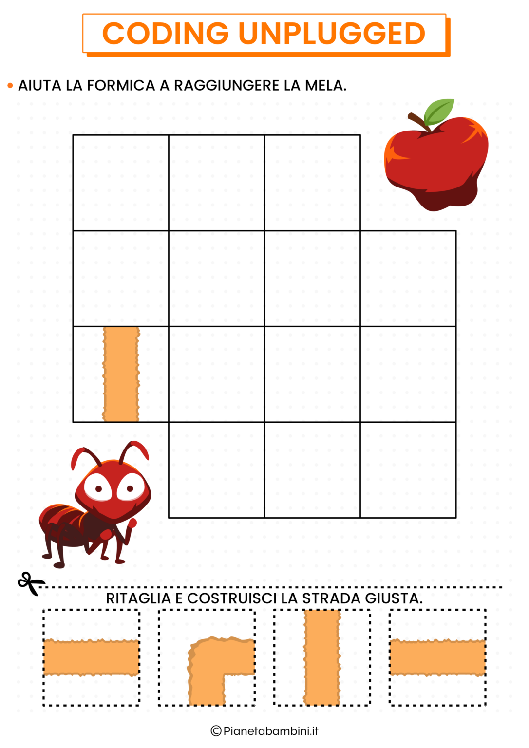 Schede di Coding Unplugged: Costruisci il Percorso Giusto ...