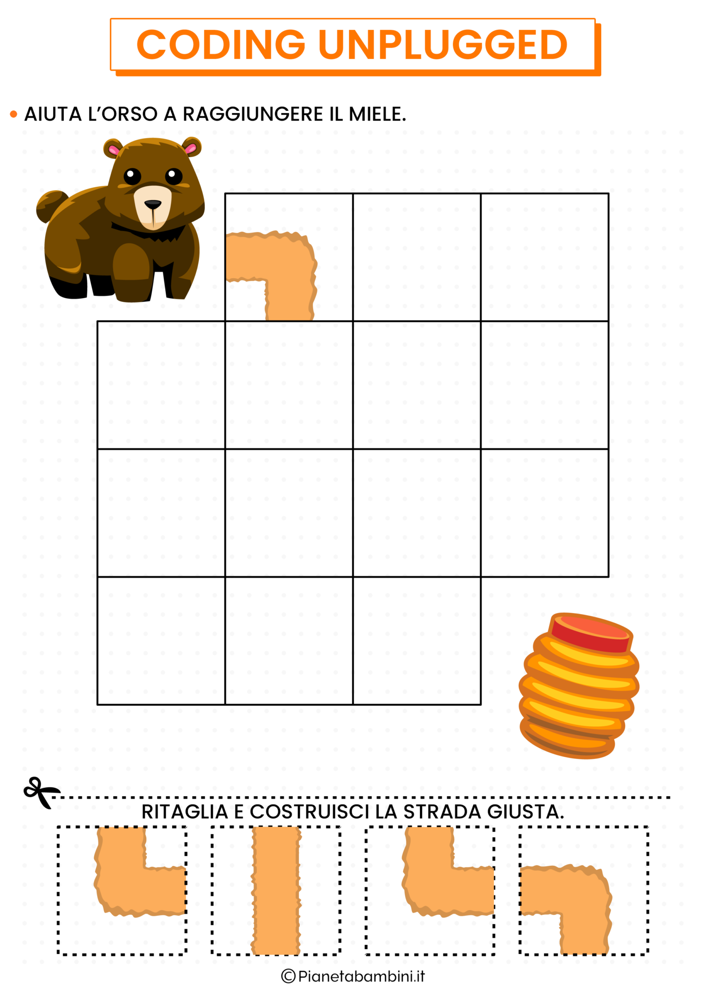 Schede di Coding Unplugged: Costruisci il Percorso Giusto ...