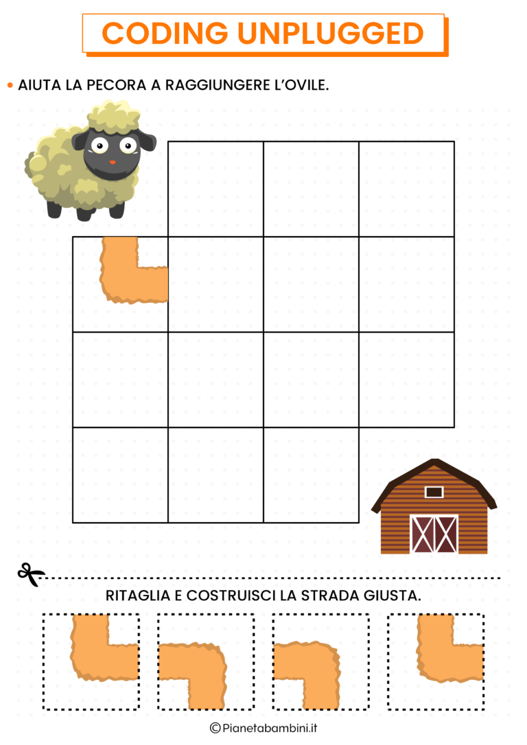 Schede di Coding Unplugged: Costruisci il Percorso Giusto ...