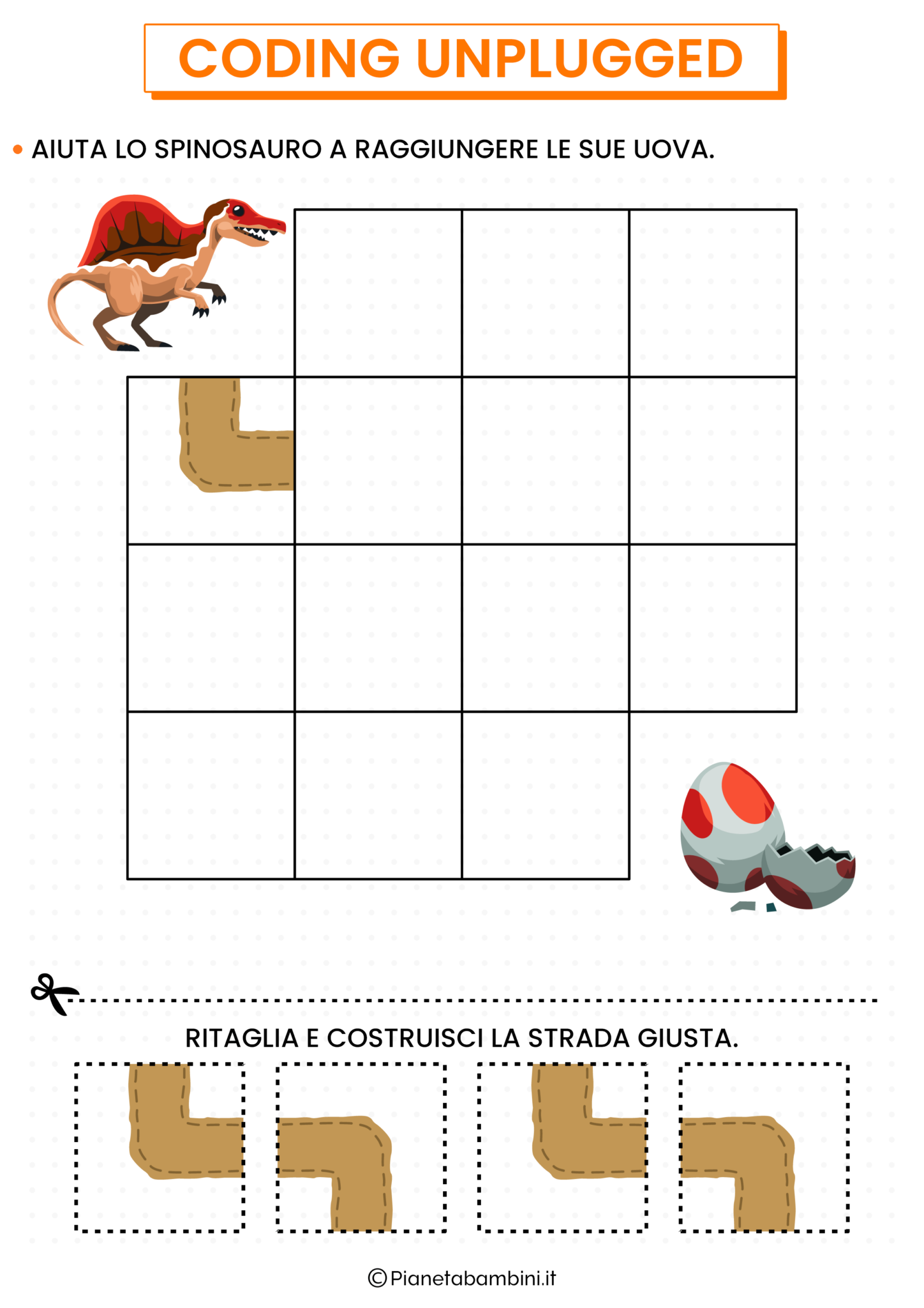 Schede di Coding Unplugged: Costruisci il Percorso Giusto | PianetaBambini.it