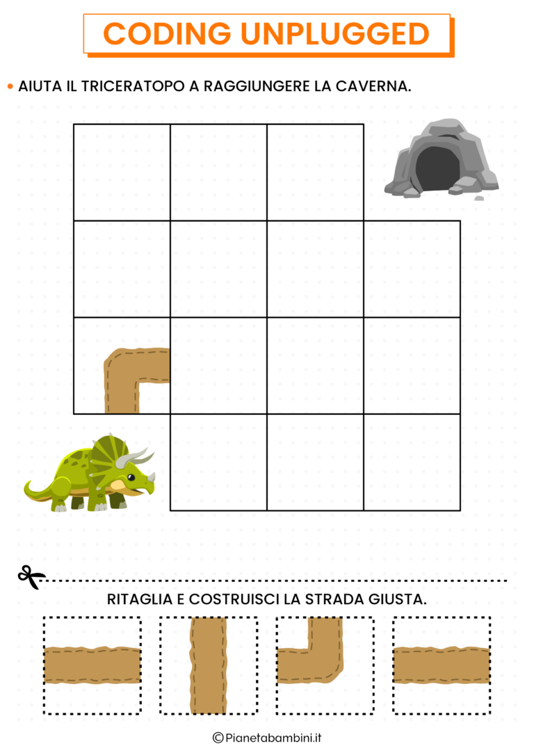 Schede di Coding Unplugged: Costruisci il Percorso Giusto ...