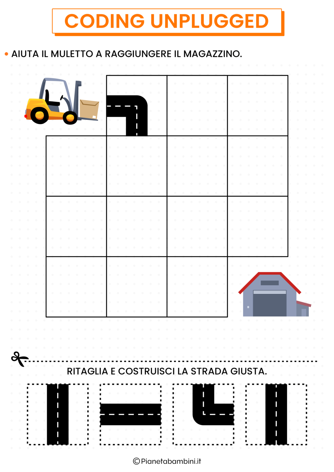 Schede di Coding Unplugged: Costruisci il Percorso Giusto ...