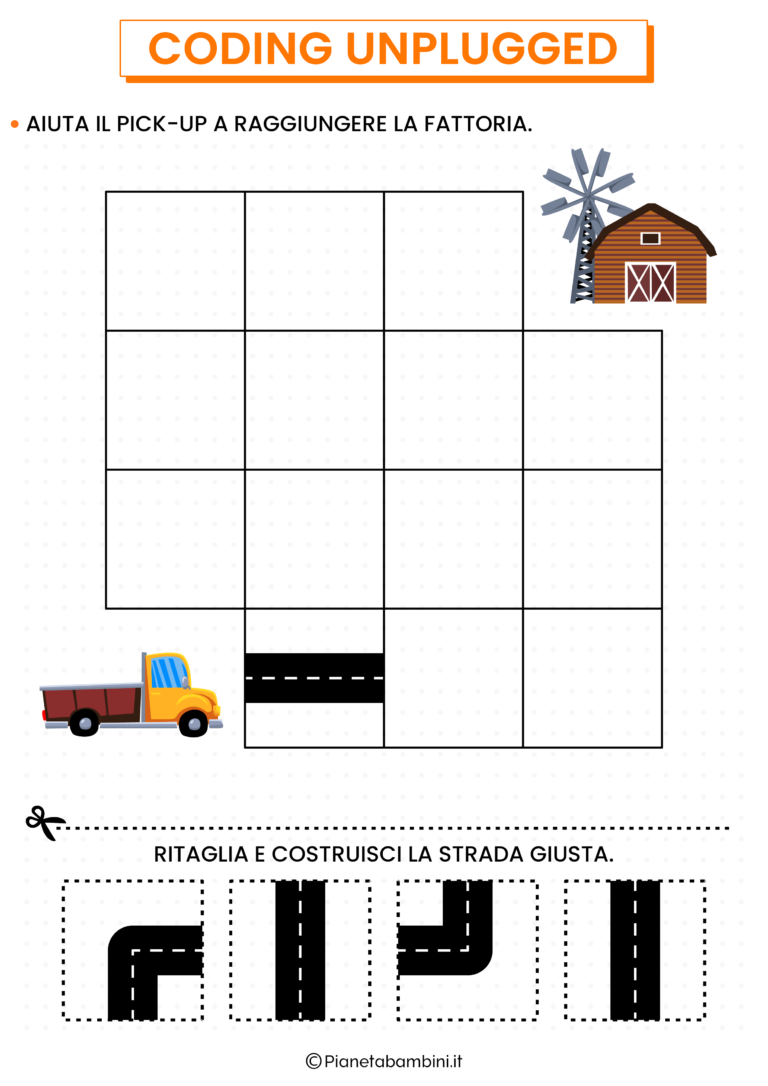 Schede di Coding Unplugged: Costruisci il Percorso Giusto ...