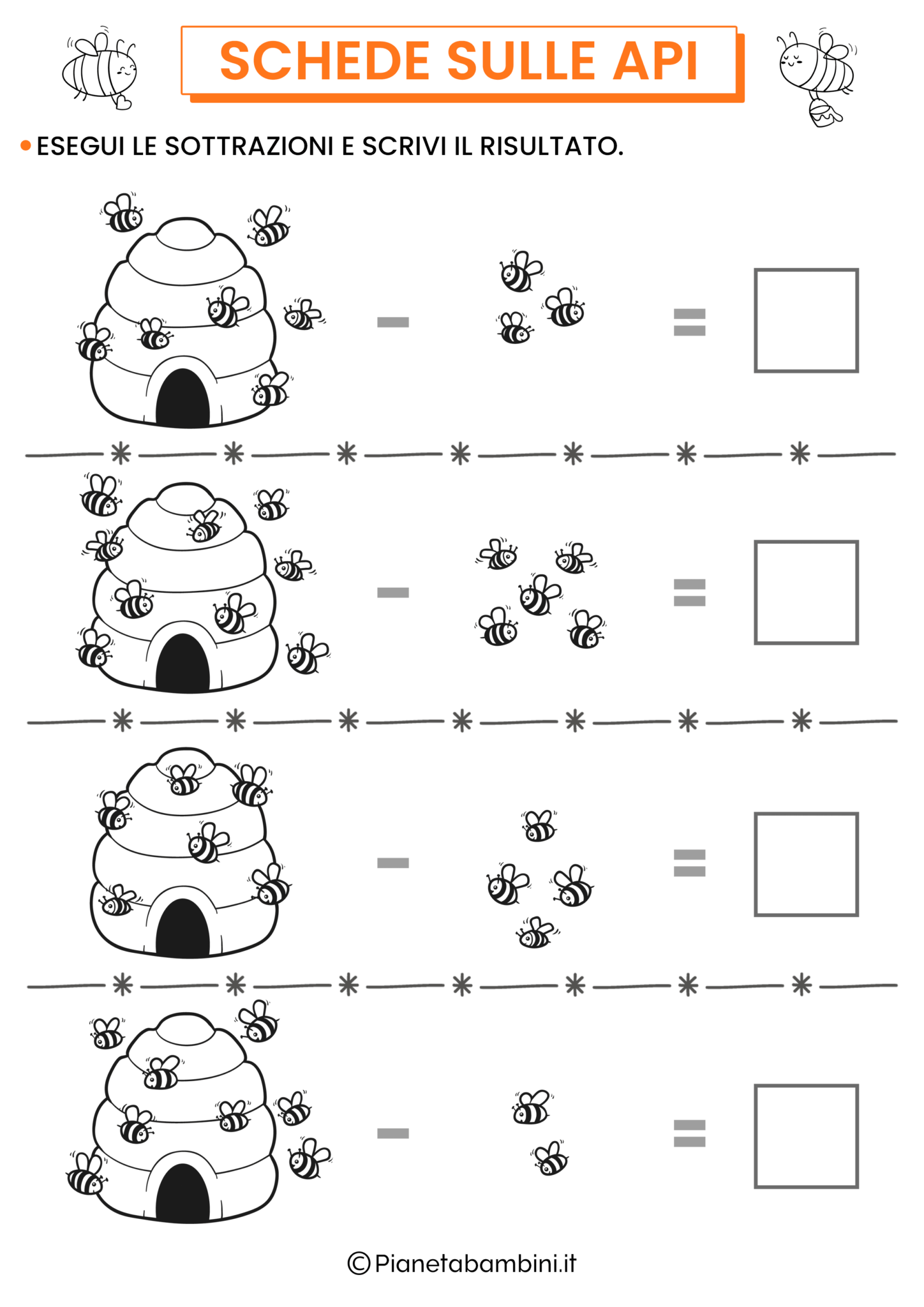 Schede Didattiche sulle Api per la Scuola Primaria | PianetaBambini.it