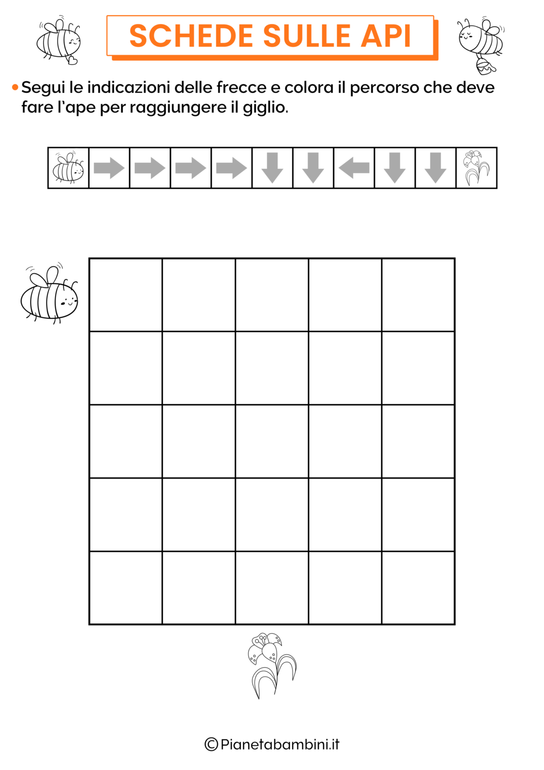 Schede Didattiche sulle Api per la Scuola Primaria | PianetaBambini.it
