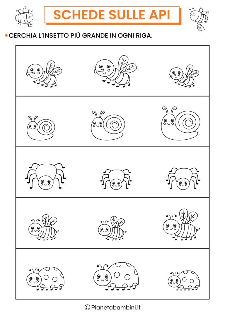 Schede Didattiche sulle Api per la Scuola dell'Infanzia | PianetaBambini.it