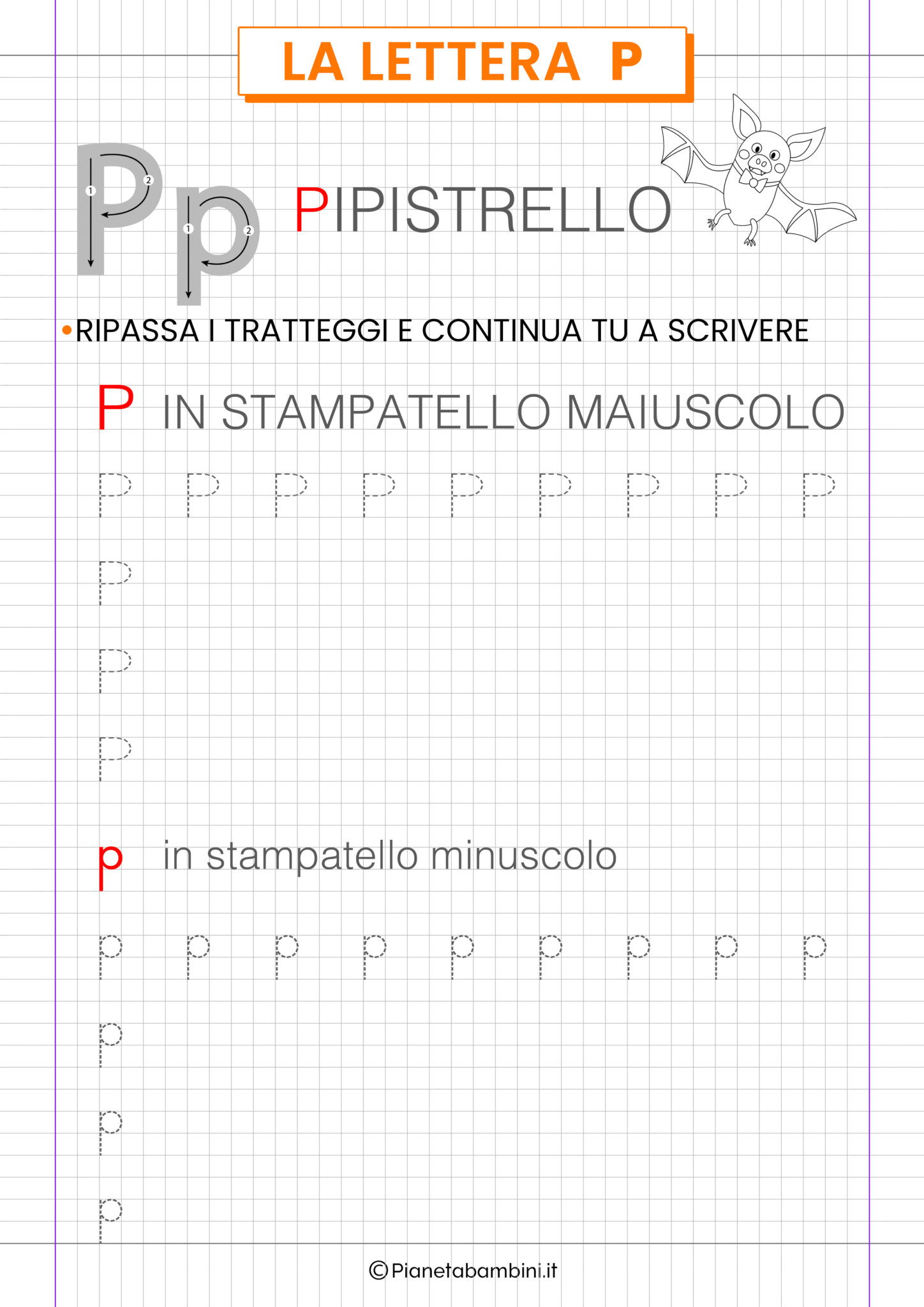 Schede sulla Lettera P per la Classe Prima | PianetaBambini.it