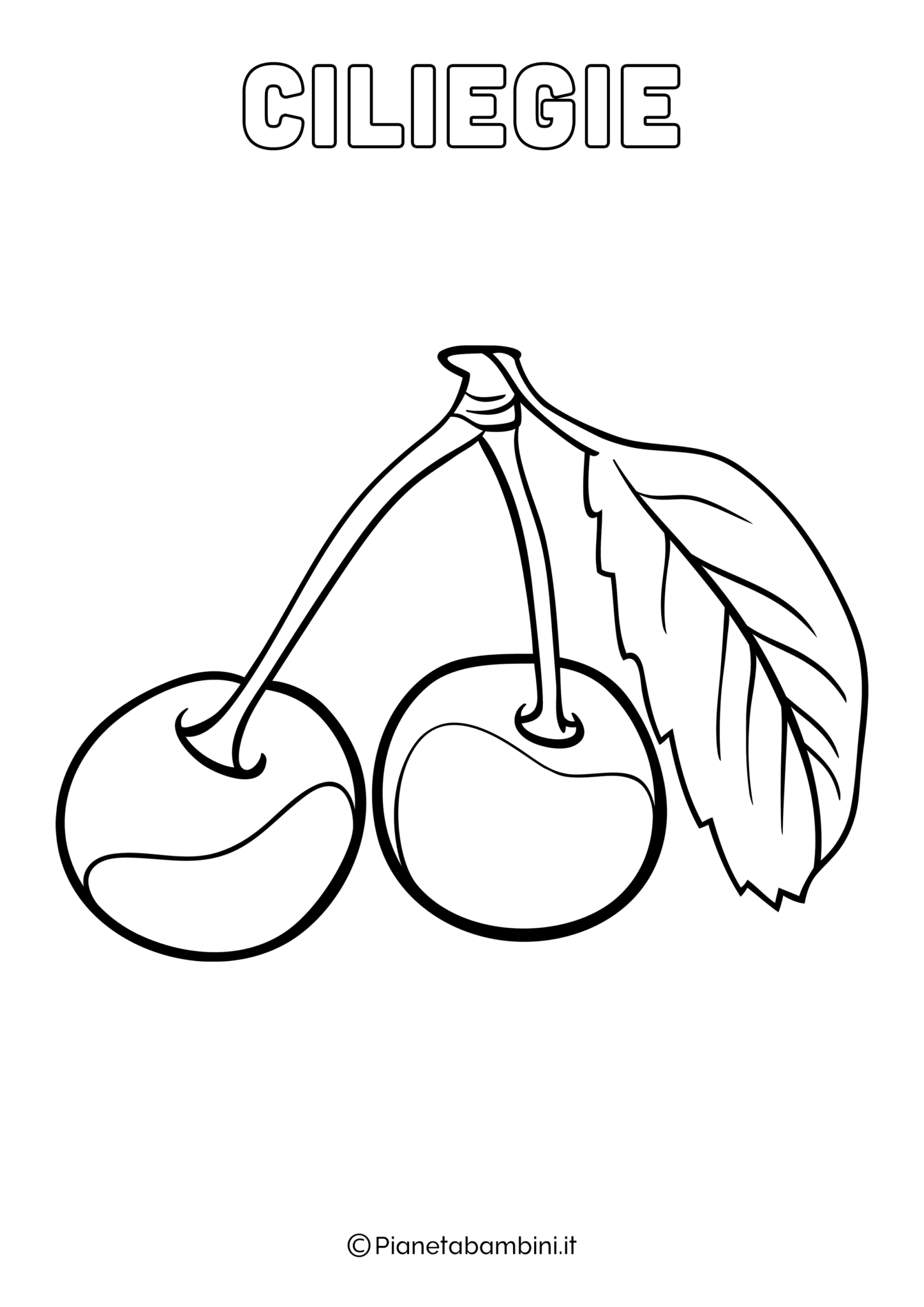 Disegni di Frutta Estiva da Colorare | PianetaBambini.it