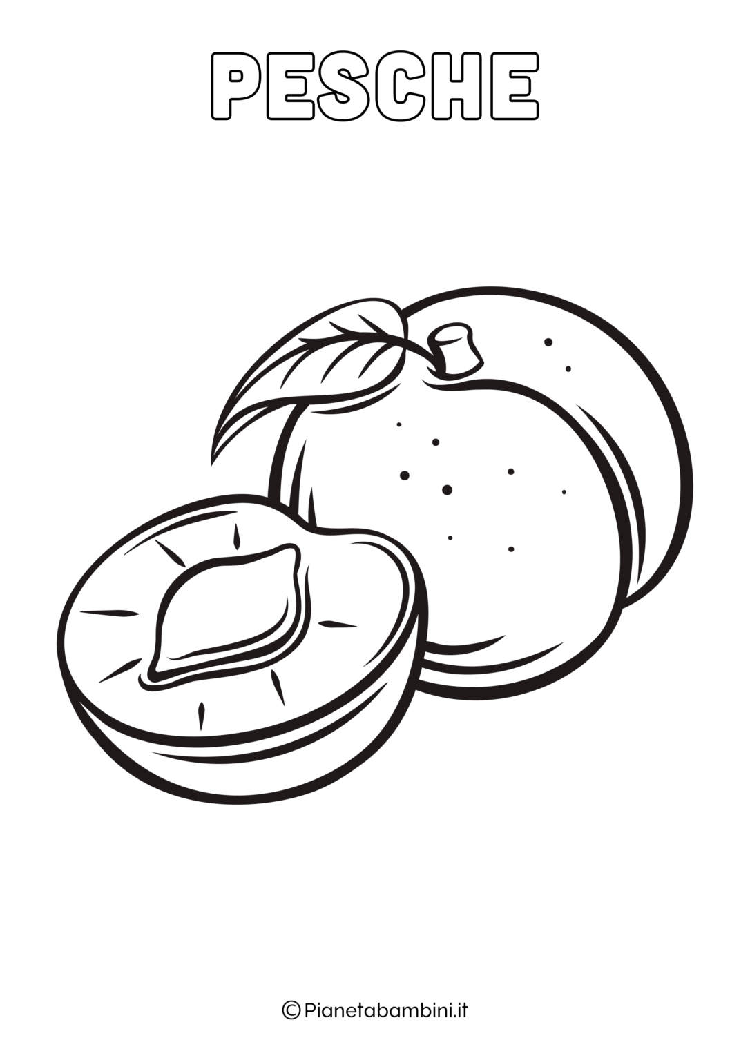 Frutta Estiva Sketch Coloring Page