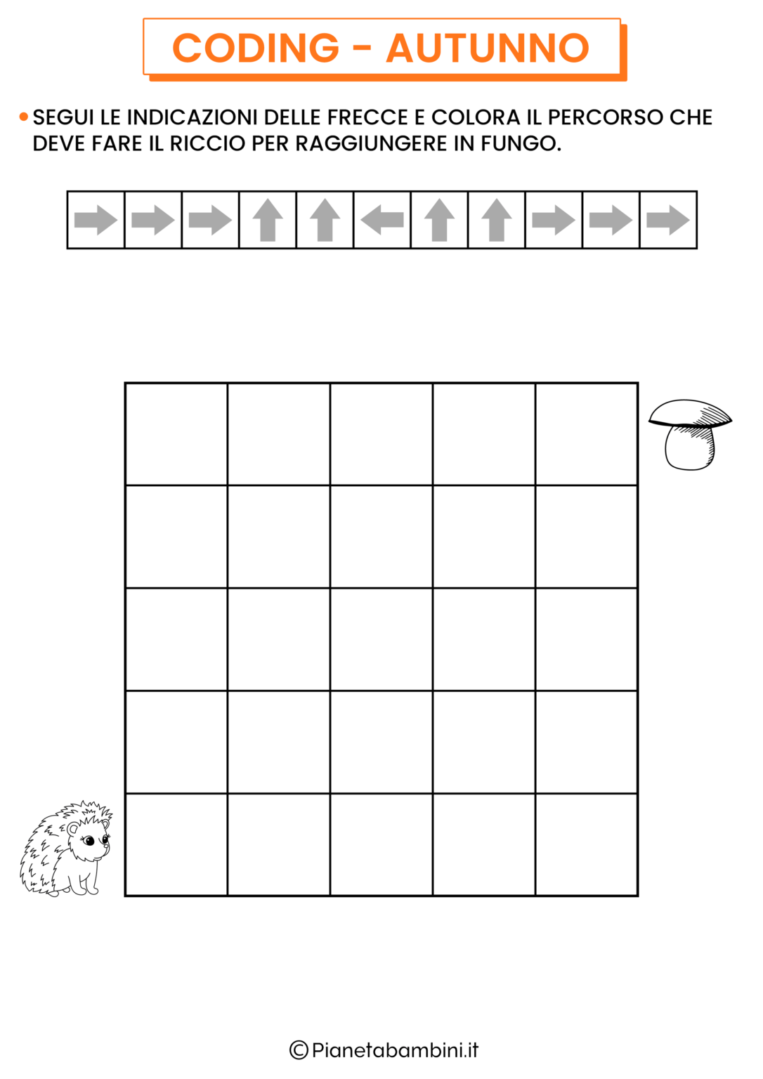Schede di Coding sull'Autunno | PianetaBambini.it
