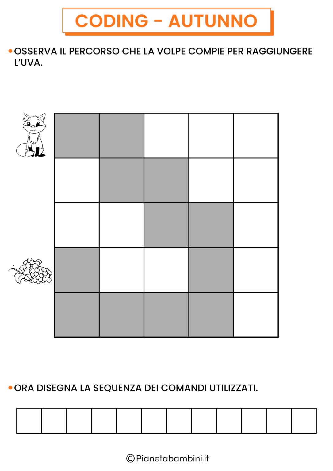 Schede di Coding sull'Autunno | PianetaBambini.it